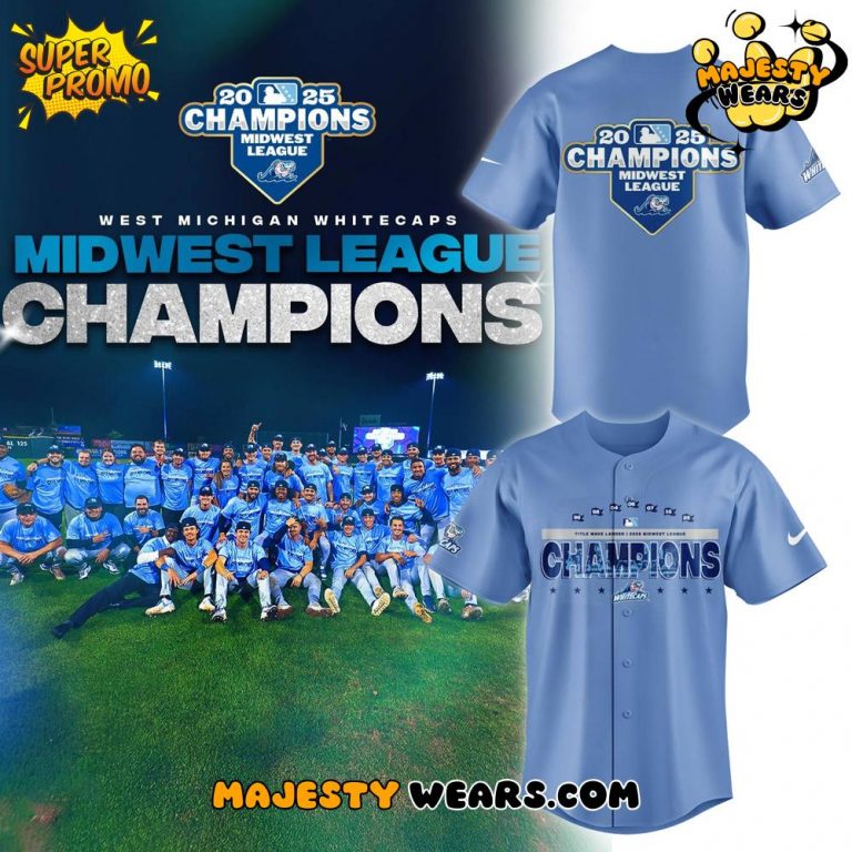 West Michigan Whitecaps 2025 Midwest League Champions Baseball Jersey ...