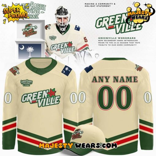 Greenville Swamp Rabbits Moving Custom Hockey Jersey - MajestyWears