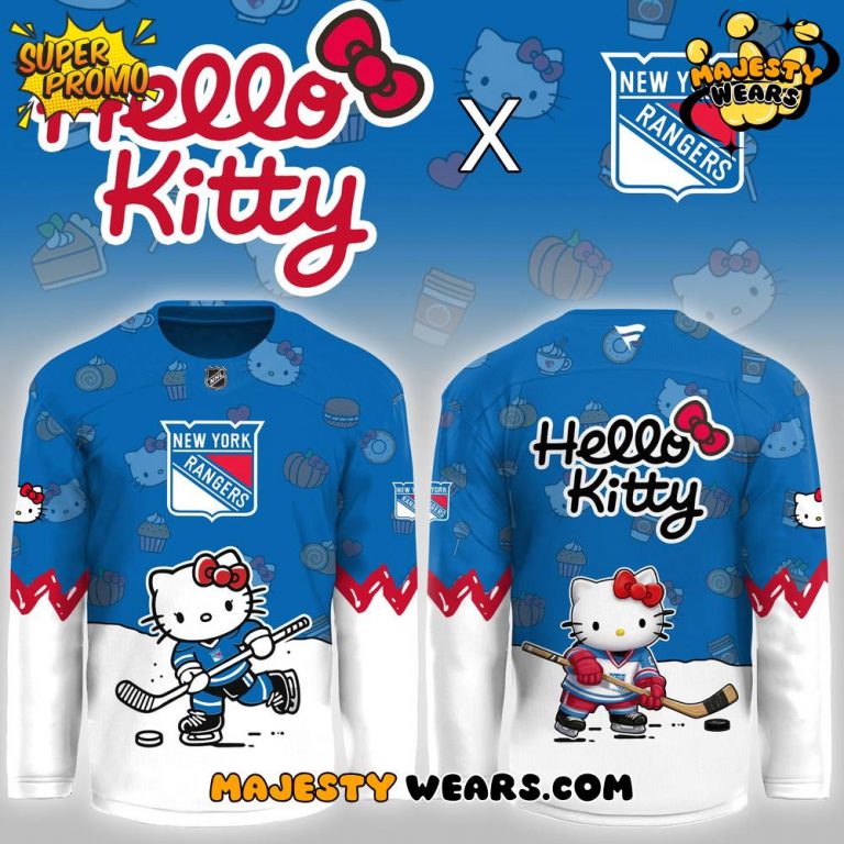 New York Rangers x Hello Kitty Special Edition Hockey Jersey - MajestyWears