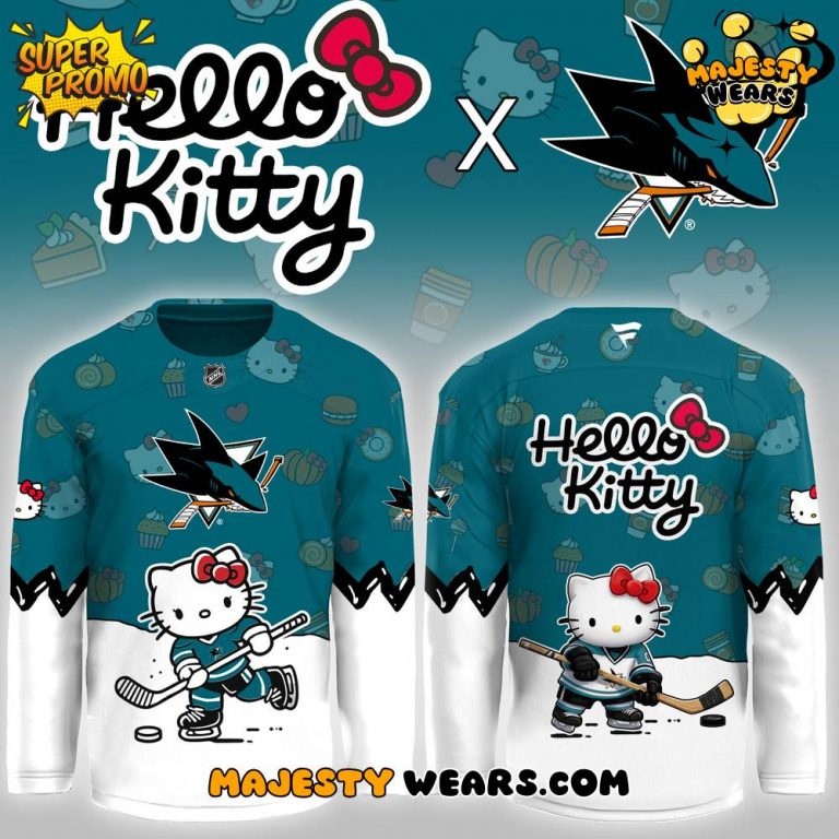 San Jose Sharks x Hello Kitty Special Edition Hockey Jersey - MajestyWears